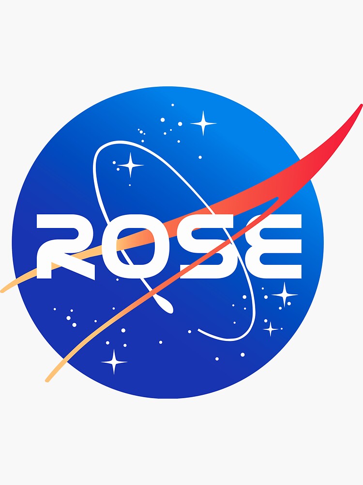 "Custom Name Nasa logo - Rose" Sticker by SappEContent | Redbubble