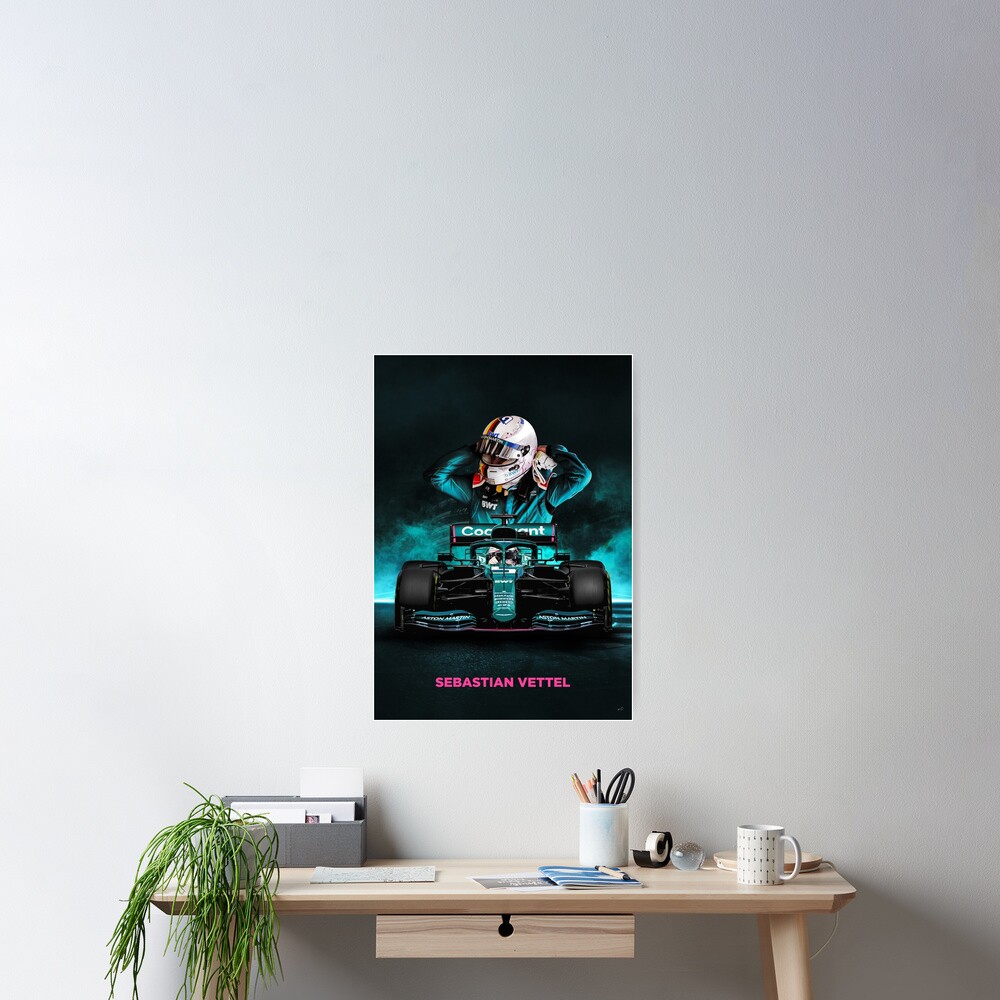 "Sebastian Vettel Formula 1 poster" Poster for Sale by kodesign | Redbubble