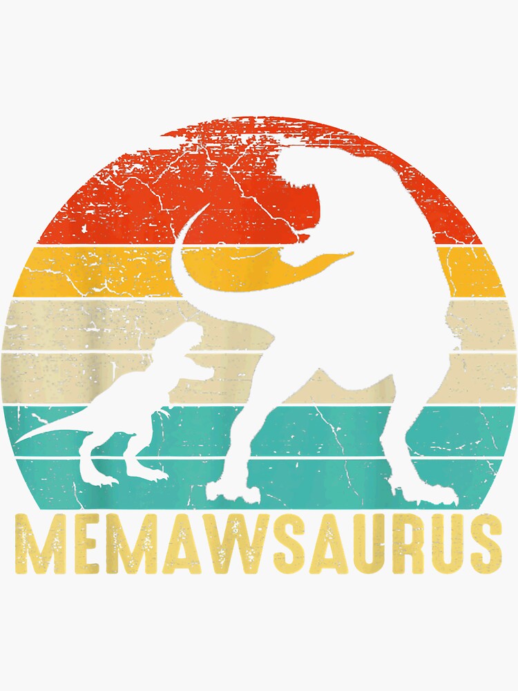 "Memawsaurus T Rex Memaw Dinosaur Matching Family christmas" Sticker ...