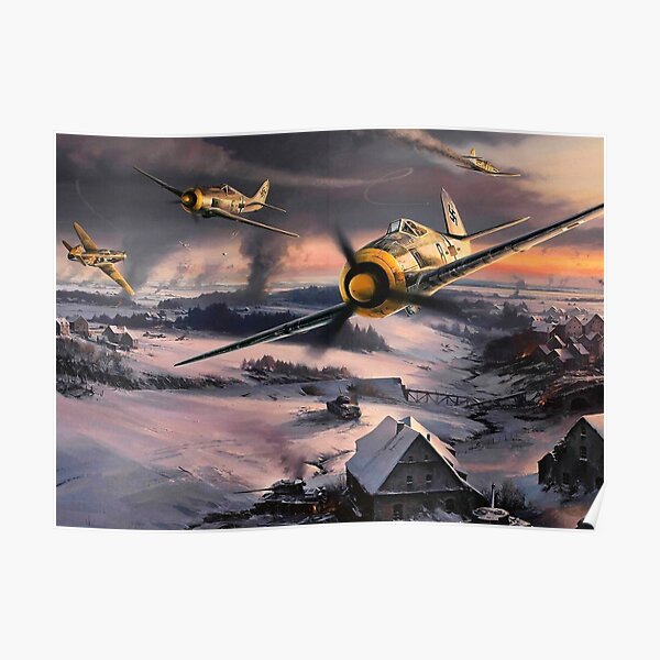 "FockeWulf Fw190 Barbarossa" Poster by Aircraft-Lover | Redbubble