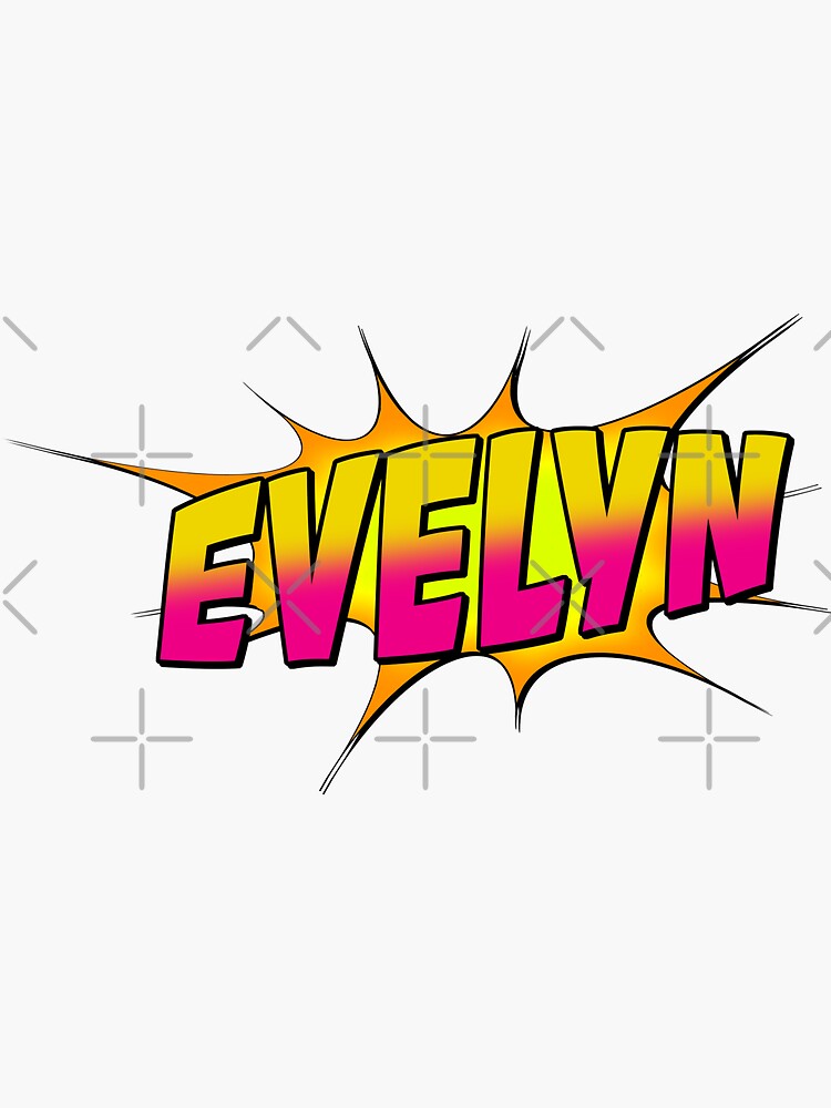 "Evelyn" Sticker for Sale by rogue-design | Redbubble