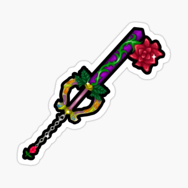 "KH | Divine Rose Keyblade" Sticker for Sale by DigiDemii | Redbubble
