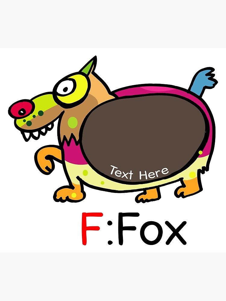 "Fox cartoon frame, Funny Animal alphabet cartoon" Poster for Sale by ...