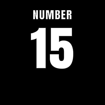 "NUMBER 15 FRONT-PRINT" Sticker for Sale by MrSimpler | Redbubble