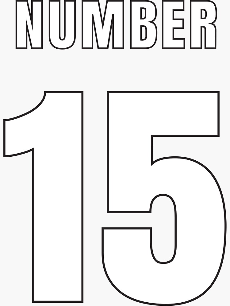 "NUMBER 15 FRONT-PRINT" Sticker for Sale by MrSimpler | Redbubble