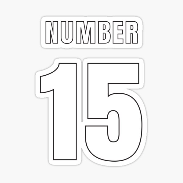 "NUMBER 15 FRONT-PRINT" Sticker for Sale by MrSimpler | Redbubble