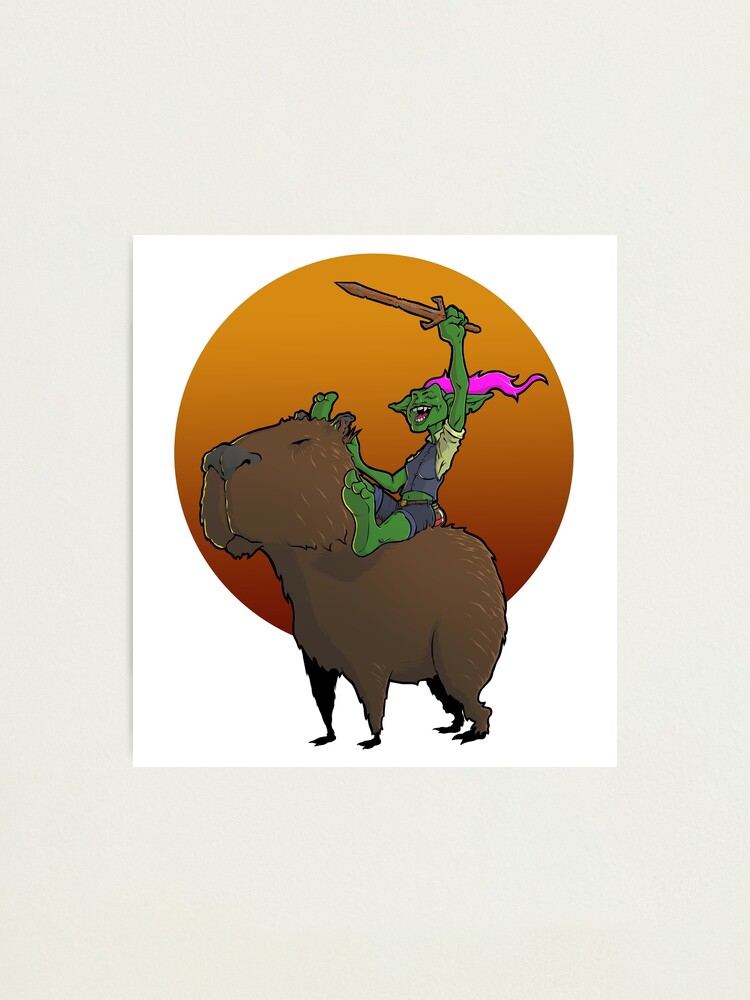 "Goblin riding an Capybara " Photographic Print by BughopDesigns ...