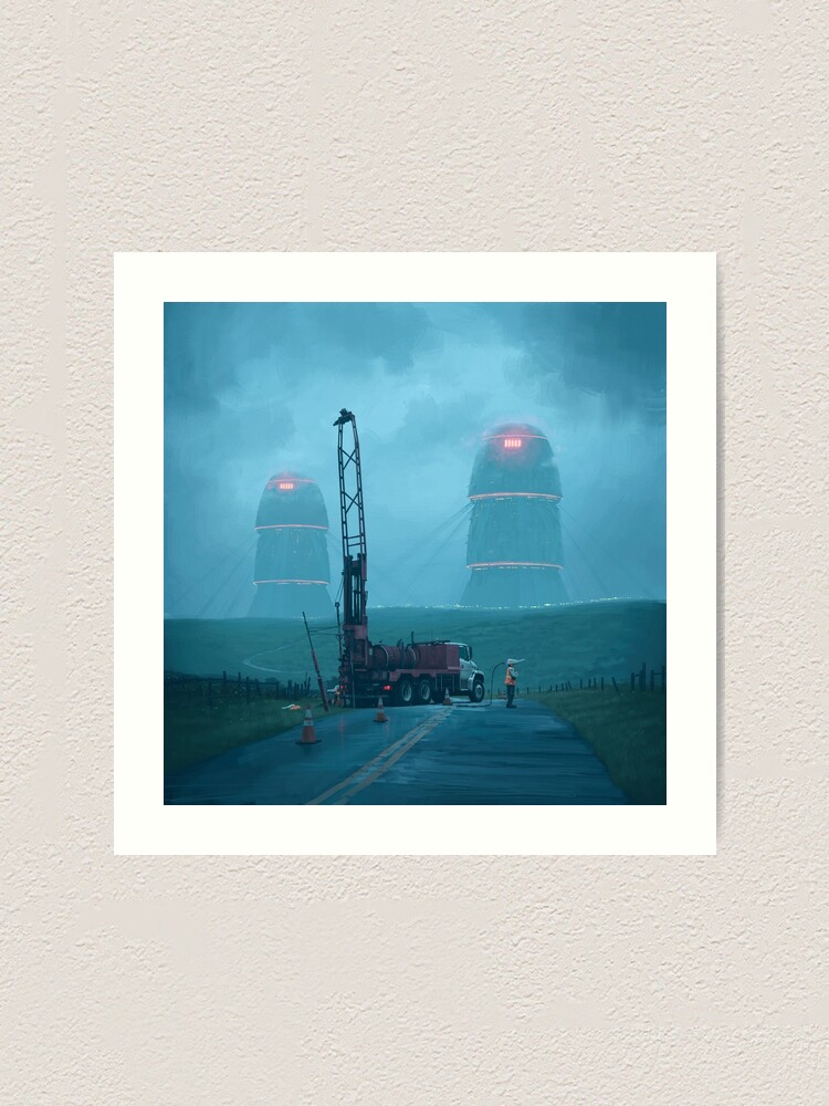 "Roadwork" Art Print for Sale by simonstalenhag | Redbubble