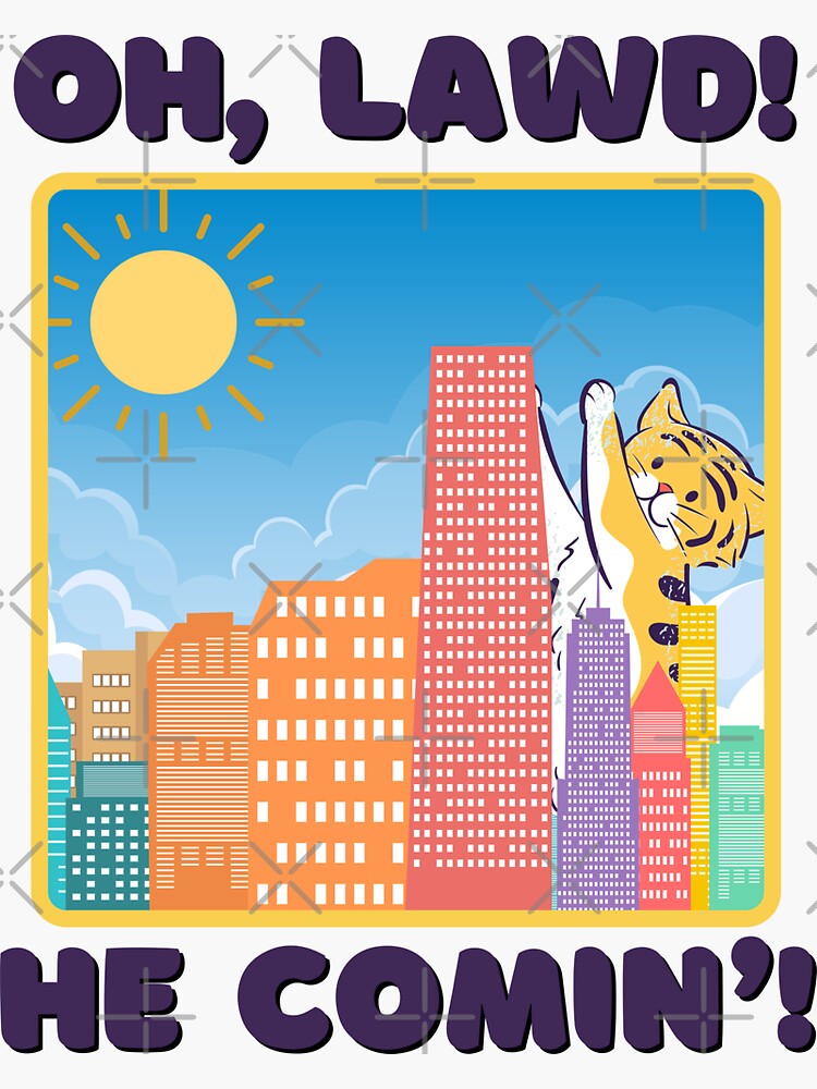 "Oh, Lawd! He comin'! - Cat" Sticker for Sale by dr-tars | Redbubble