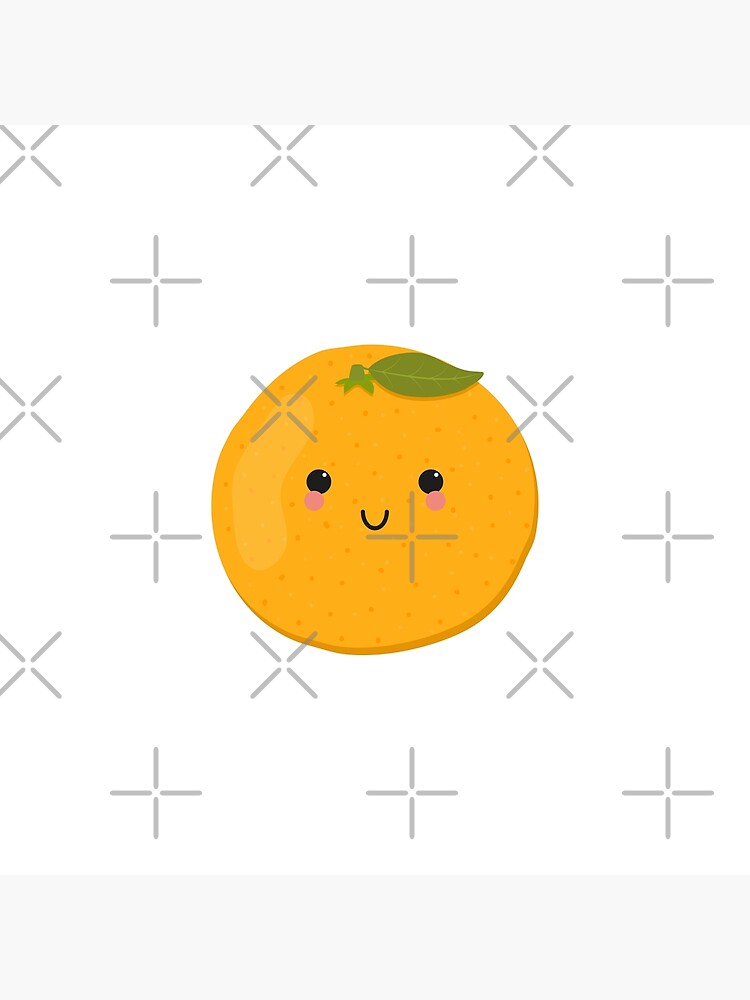 "Cute mandarin with leaf" Poster by YuliaLark | Redbubble