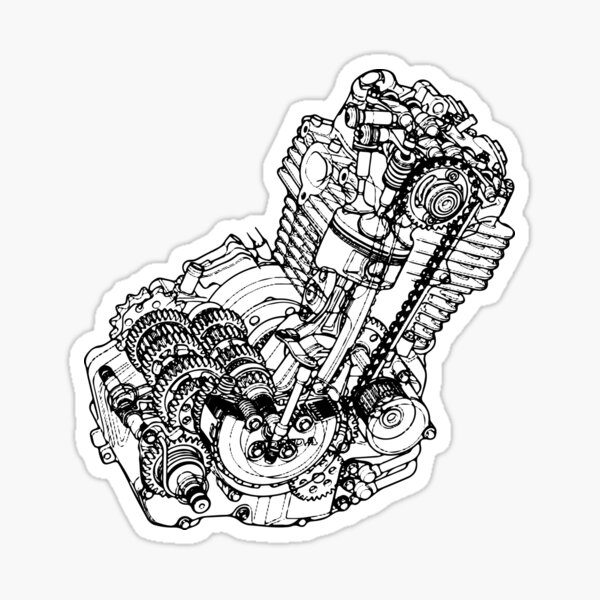"Honda RFVC XR 400 600 650 DOMINATOR RFVC engine" Sticker by Quent ...