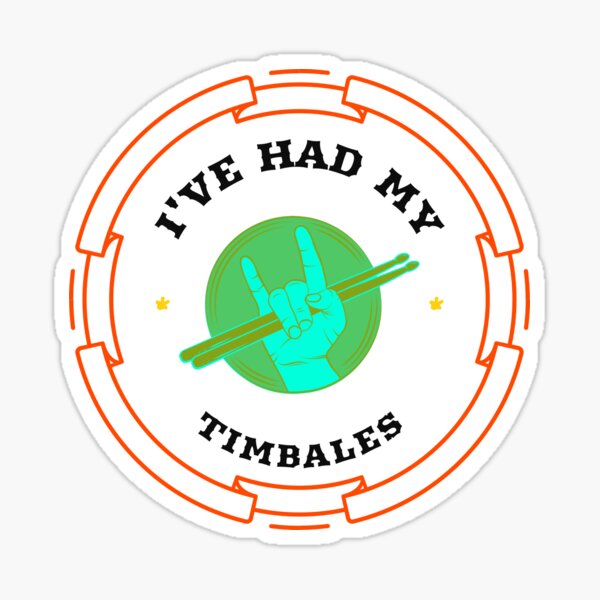 "Timbales" Sticker by Jimmy-Asawa | Redbubble