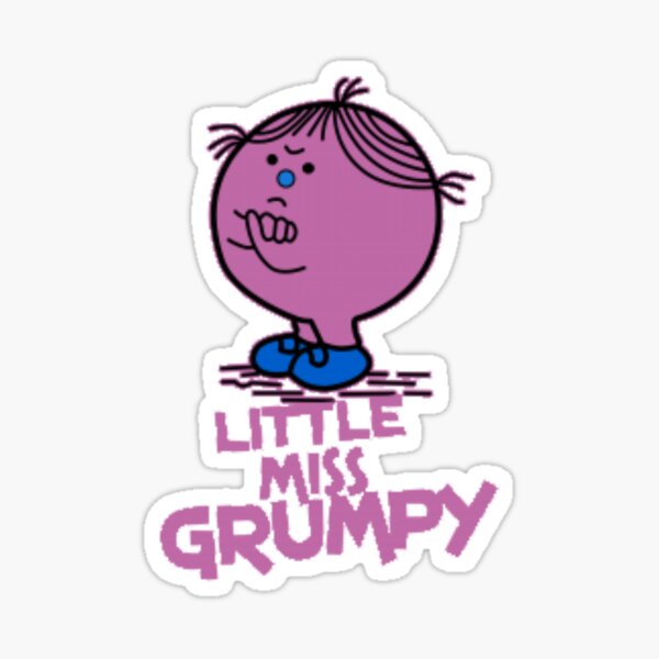 "Little Miss Grump" Sticker for Sale by jeacam | Redbubble