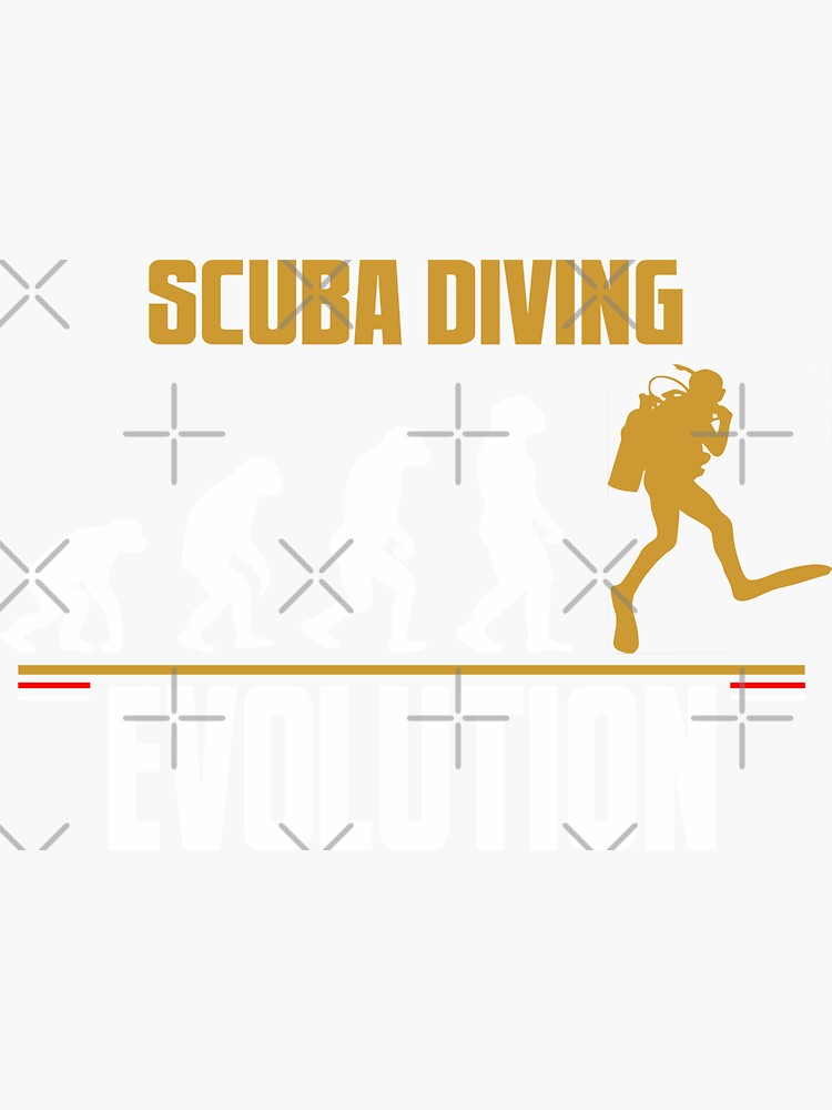 "Scuba Diving Evolution " Sticker for Sale by funnyguy | Redbubble