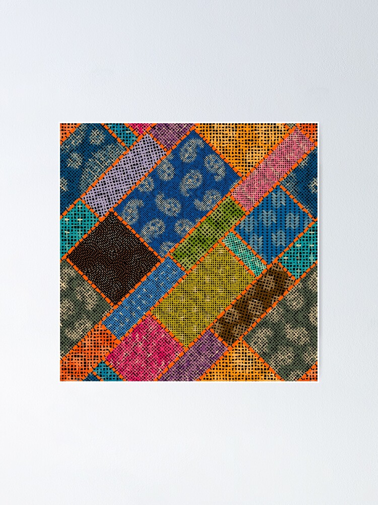 "Patchwork boho style" Poster by tkdesignThings | Redbubble
