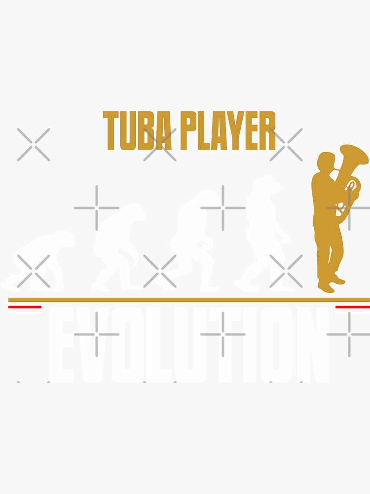 "Tuba Evolution " Sticker by funnyguy | Redbubble