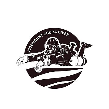 Pegatina con la obra «Sidemount Diver Diving Gift Tec Logotipo de buceo ...