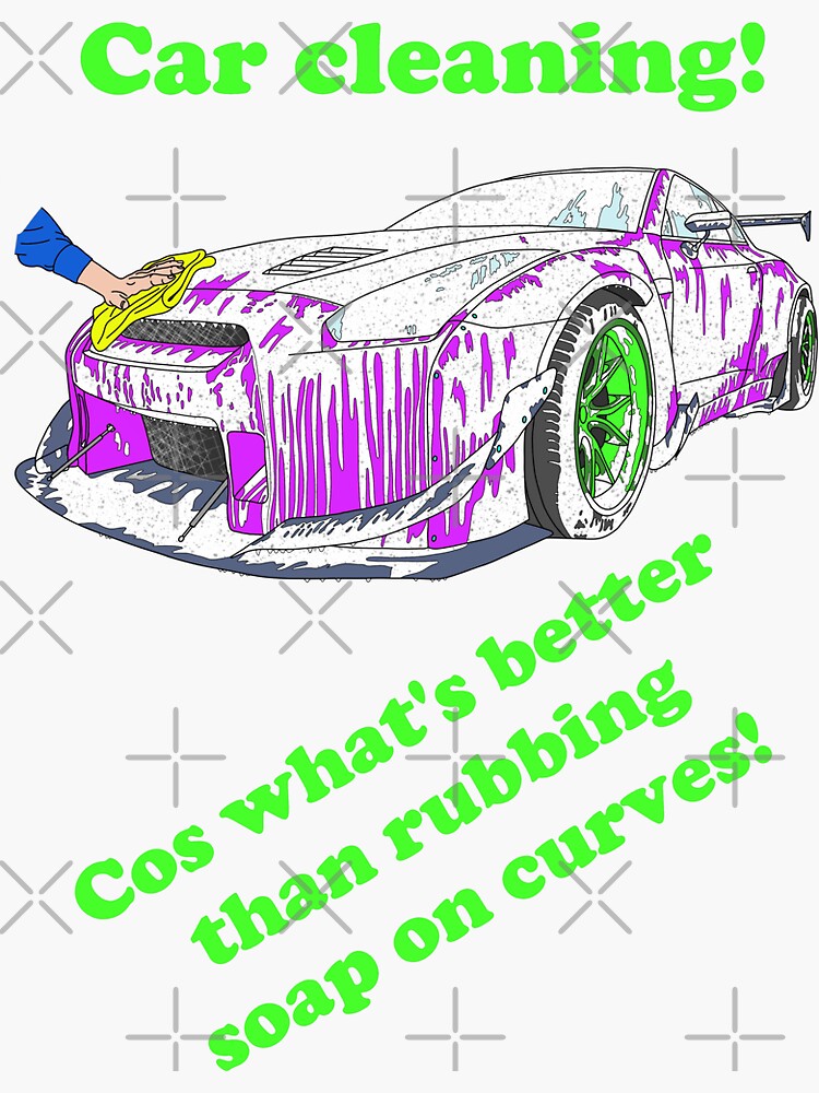 "Funny car cleaning! Car wash! Car detailing! Purple!" Sticker by ...