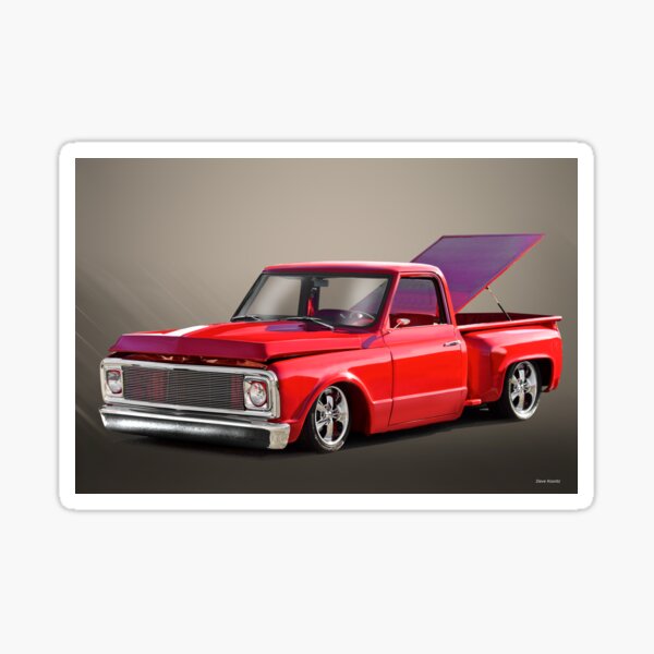 "1972 Chevrolet C10 'Show Circuit' Stepside Pickup" Sticker for Sale by ...