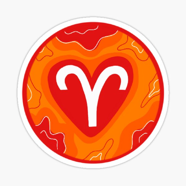"Aries Symbol / Sticker" Sticker for Sale by kaitlynemilyg | Redbubble
