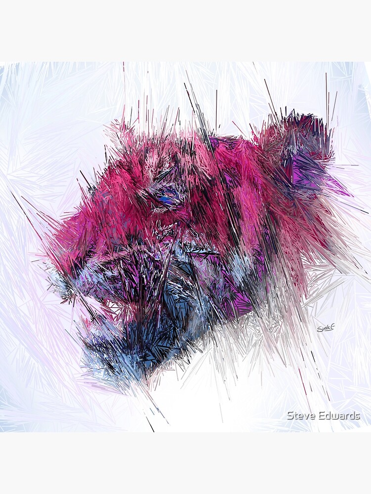 "Pink Tiger [Straight Lines]" Art Print by steveedwards | Redbubble