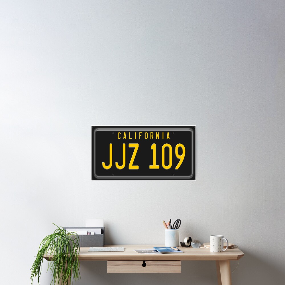 "Bullitt JJZ 109 License Plate Number Plate" Poster by NerdsLoot ...
