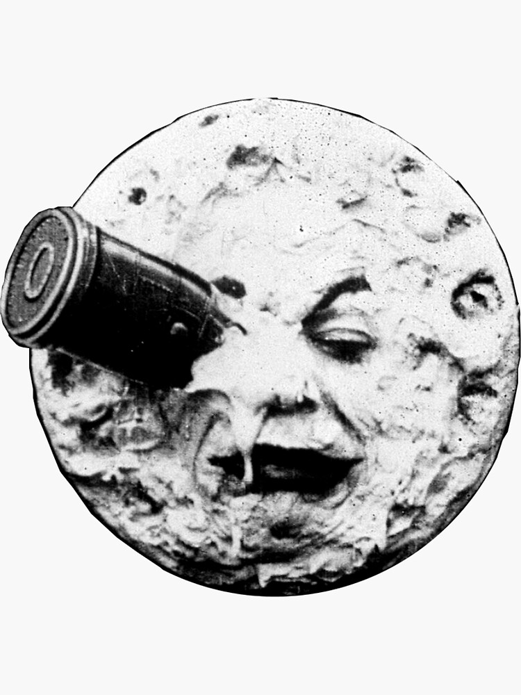 "MELIES MOON" Sticker for Sale by roha | Redbubble