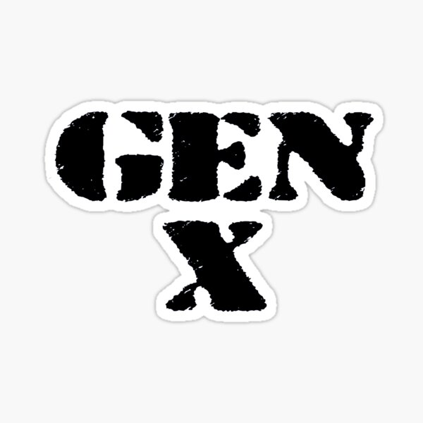 "GEN X" Sticker for Sale by BUCHSHOT | Redbubble