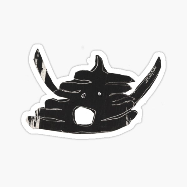 Pegatina «Dibujo infantil, dibujo infantil, soy buena caca, soy feliz ...