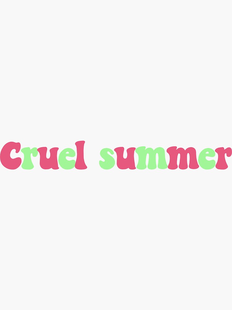 "Cruel summer Taylor swift" Sticker for Sale by celine-23 | Redbubble