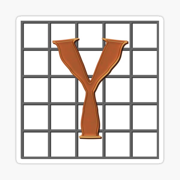 "Monogram Y in copper" Sticker for Sale by leobrix | Redbubble