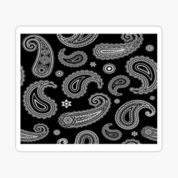 "black and white paisley" Sticker for Sale by nigejohn | Redbubble