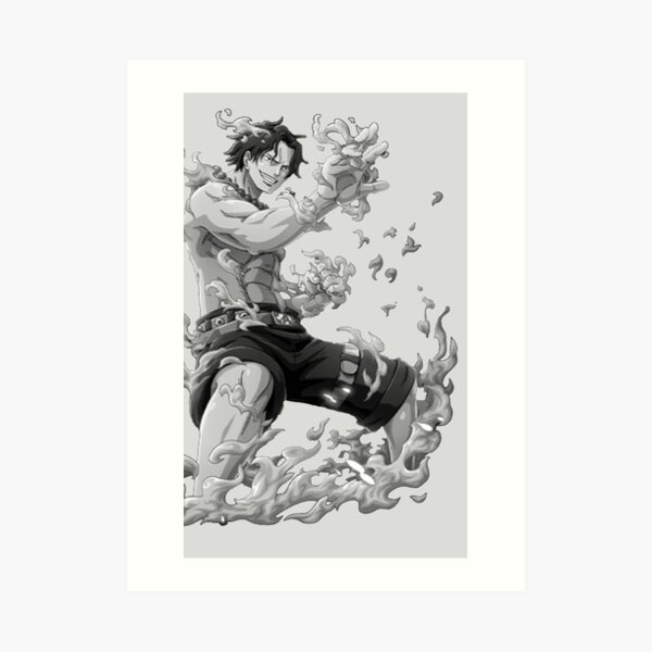 "Ace on fire in Marineford" Art Print by AnimeLife-Style | Redbubble