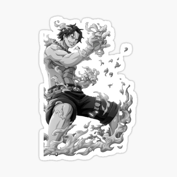 "Ace on fire in Marineford" Sticker for Sale by AnimeLife-Style | Redbubble