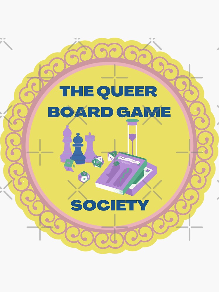"Ornate The Queer Board Game Society - Lgbtq Tabletop Geek" Sticker for ...