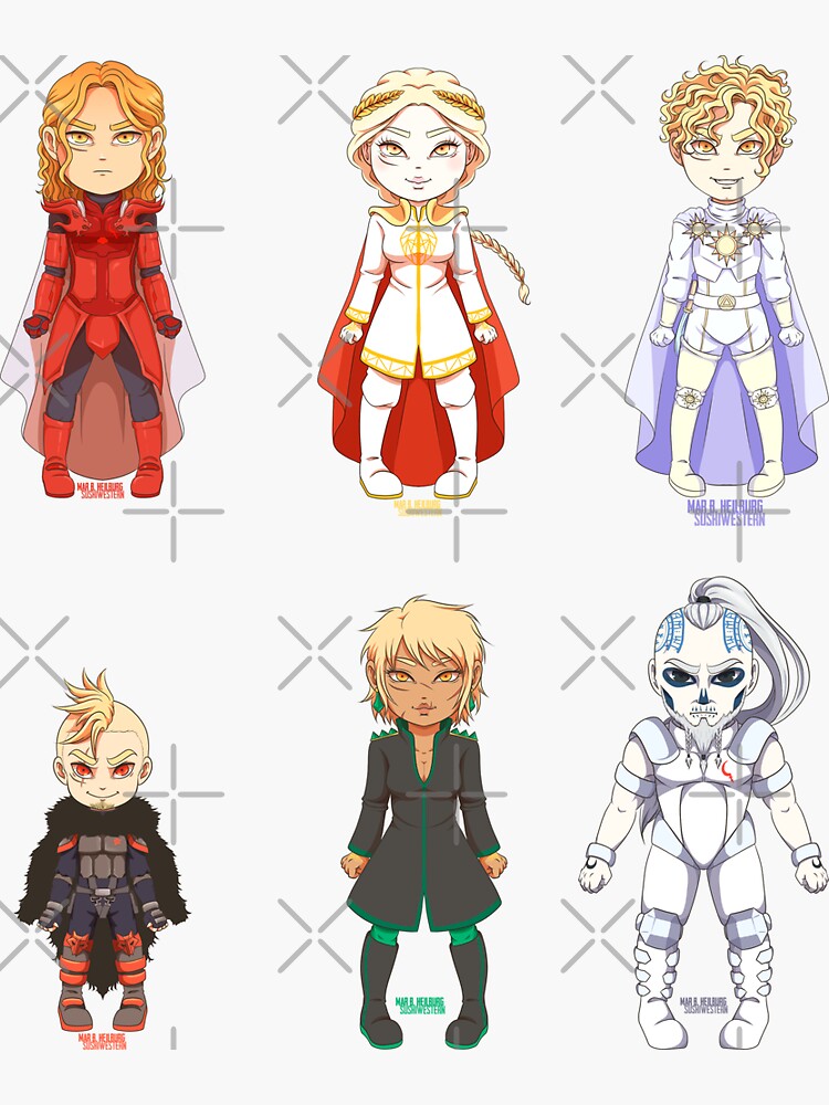 "Red Rising Character Chibis Part 1" Sticker for Sale by marbheilburg ...
