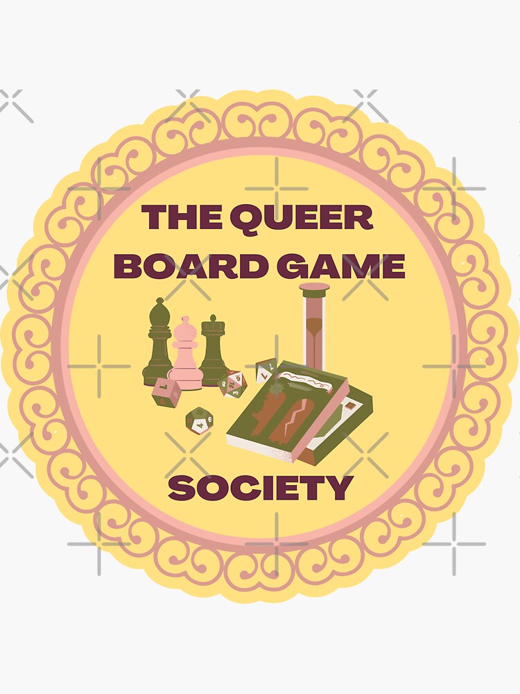 "Ornate The Queer Board Game Society - Lgbtq Tabletop Geek" Sticker for ...