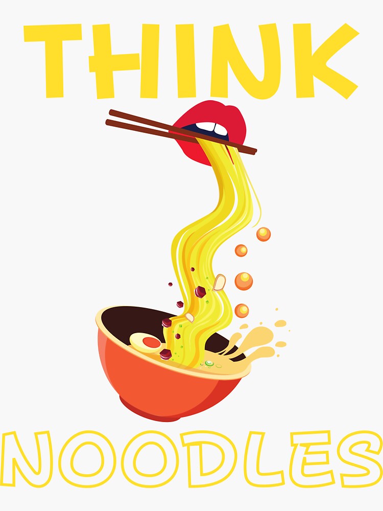 "Think Noodles sweet noodle" Sticker for Sale by Zefix | Redbubble
