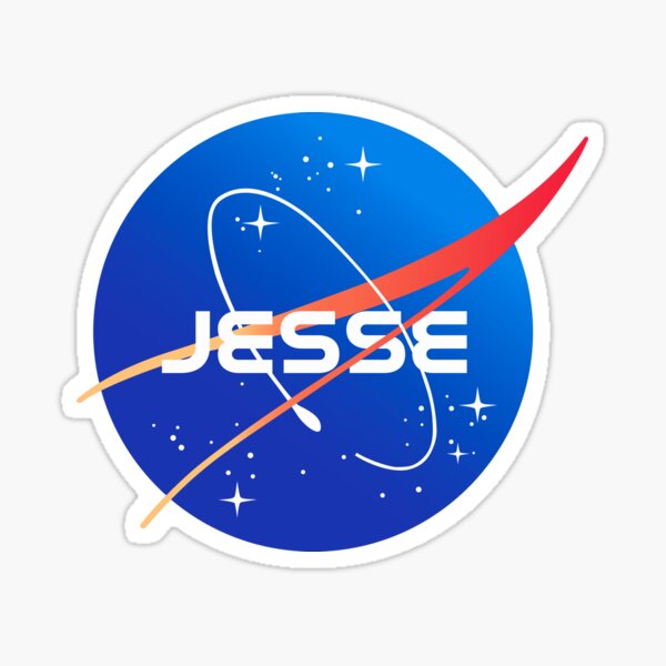 "Custom Name Nasa logo - Jesse" Sticker by SappEContent | Redbubble