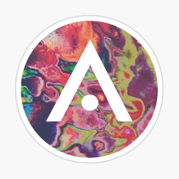 "Rainbow Tie Dye Aveda Logo" Sticker for Sale by Dalaura | Redbubble
