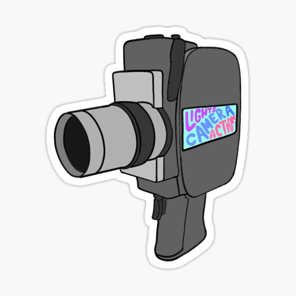 "Old 8mm Camera (Lights, Camera, Action)" Sticker by SteezyProvision ...