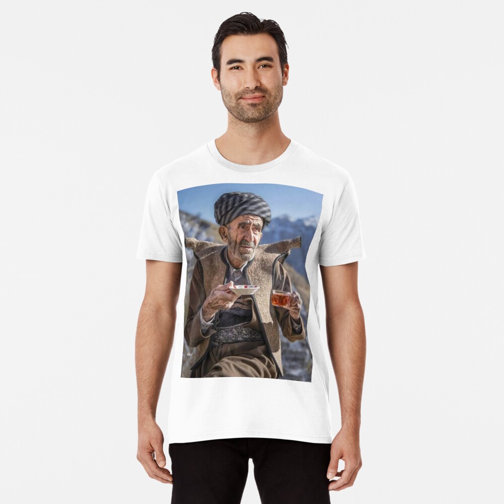 "Old Kurdish Man and a Cup of Tea" Sticker for Sale by 2LAWEN | Redbubble