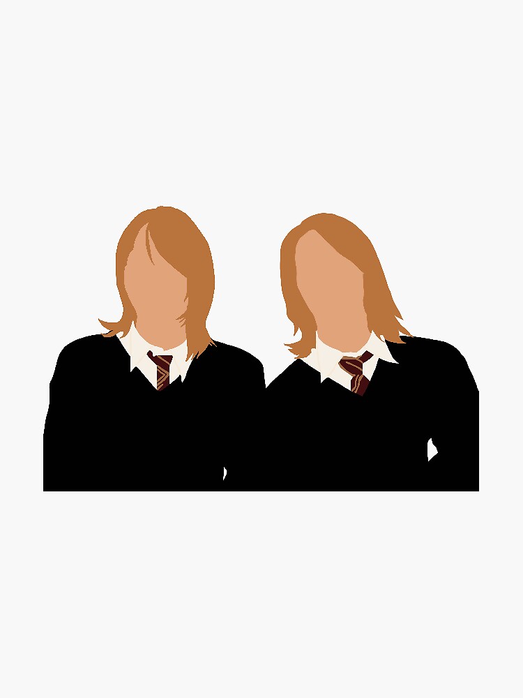 "Weasley Twins" Sticker for Sale by paperthinclouds | Redbubble