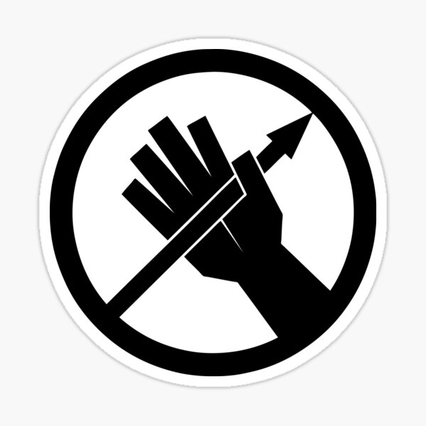 "MTF Alpha-1 Red Right Hand" Sticker for Sale by NexusDesigns- | Redbubble