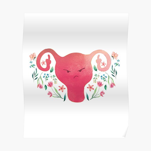 "UTERUS MIDDLE FINGER" Poster by medlou | Redbubble