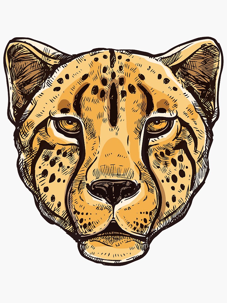 "Leopard face" Sticker for Sale by ReignAesthetic | Redbubble