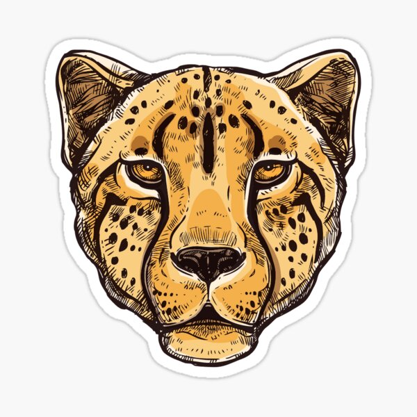 "Leopard face" Sticker for Sale by ReignAesthetic | Redbubble