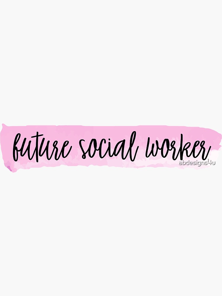"Cute girly pink future social worker" Sticker for Sale by abdesigns4u ...