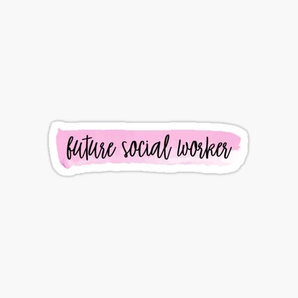 "Cute girly pink future social worker" Sticker for Sale by abdesigns4u ...