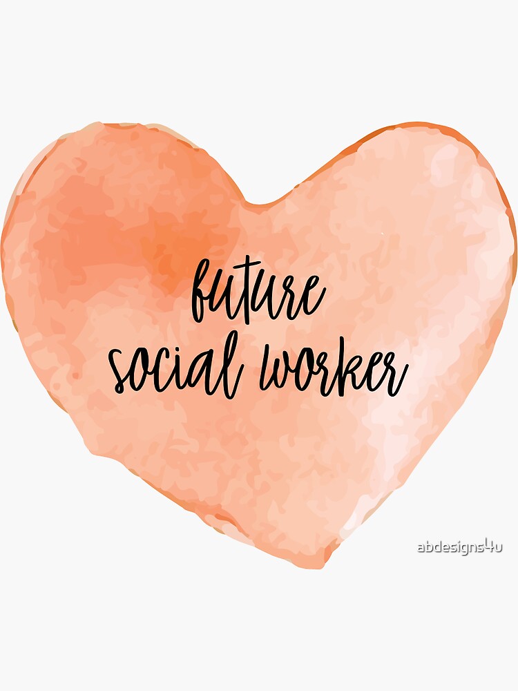 "Cute girly watercolor future social worker" Sticker by abdesigns4u ...